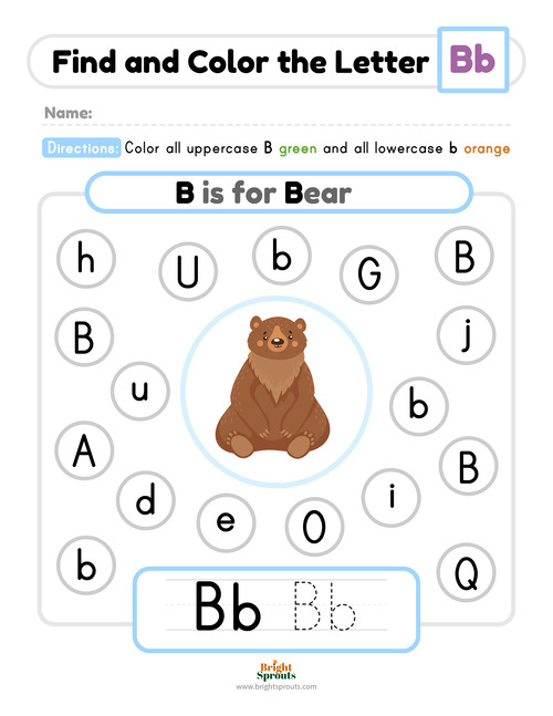 Letter B Worksheets: B Tracing and Coloring Pages - Worksheets Library