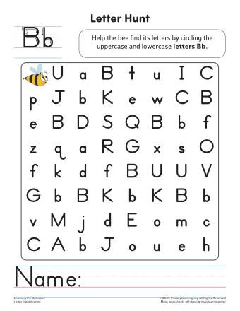Letter B Recognition Worksheet | PrimaryLearning.Org - Worksheets Library