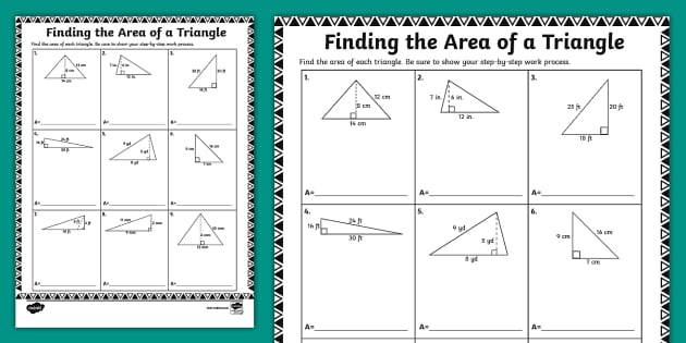 Free finding area of triangles worksheet, Download Free finding area of triangles worksheet png ...