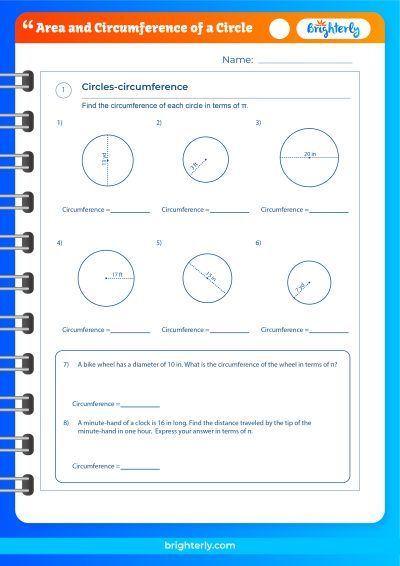 FREE Printable Area And Circumference Of A Circle Worksheets [PDFs ...