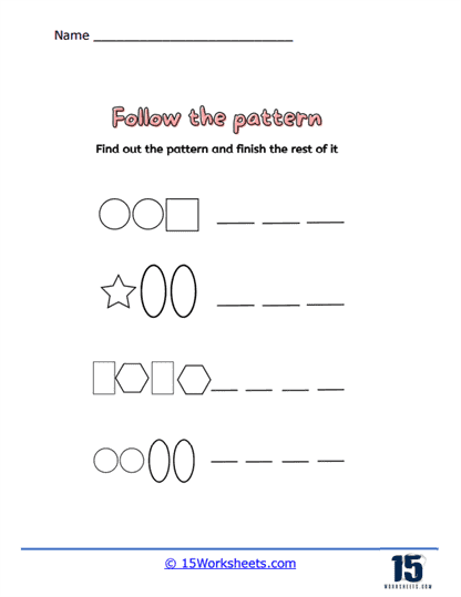 Extend the Pattern Worksheets - 15 Worksheets.com - Worksheets Library