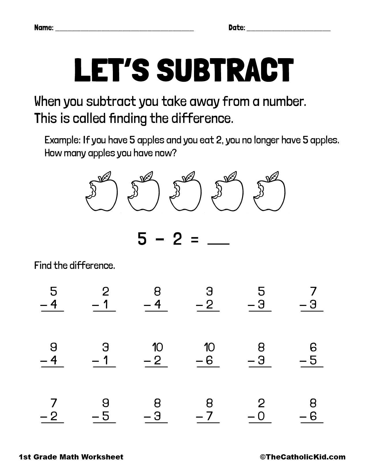 Subtraction Color By Number - Worksheets Library