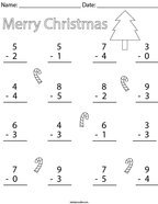 First Grade Subtraction Math Worksheets - Twisty Noodle - Worksheets ...