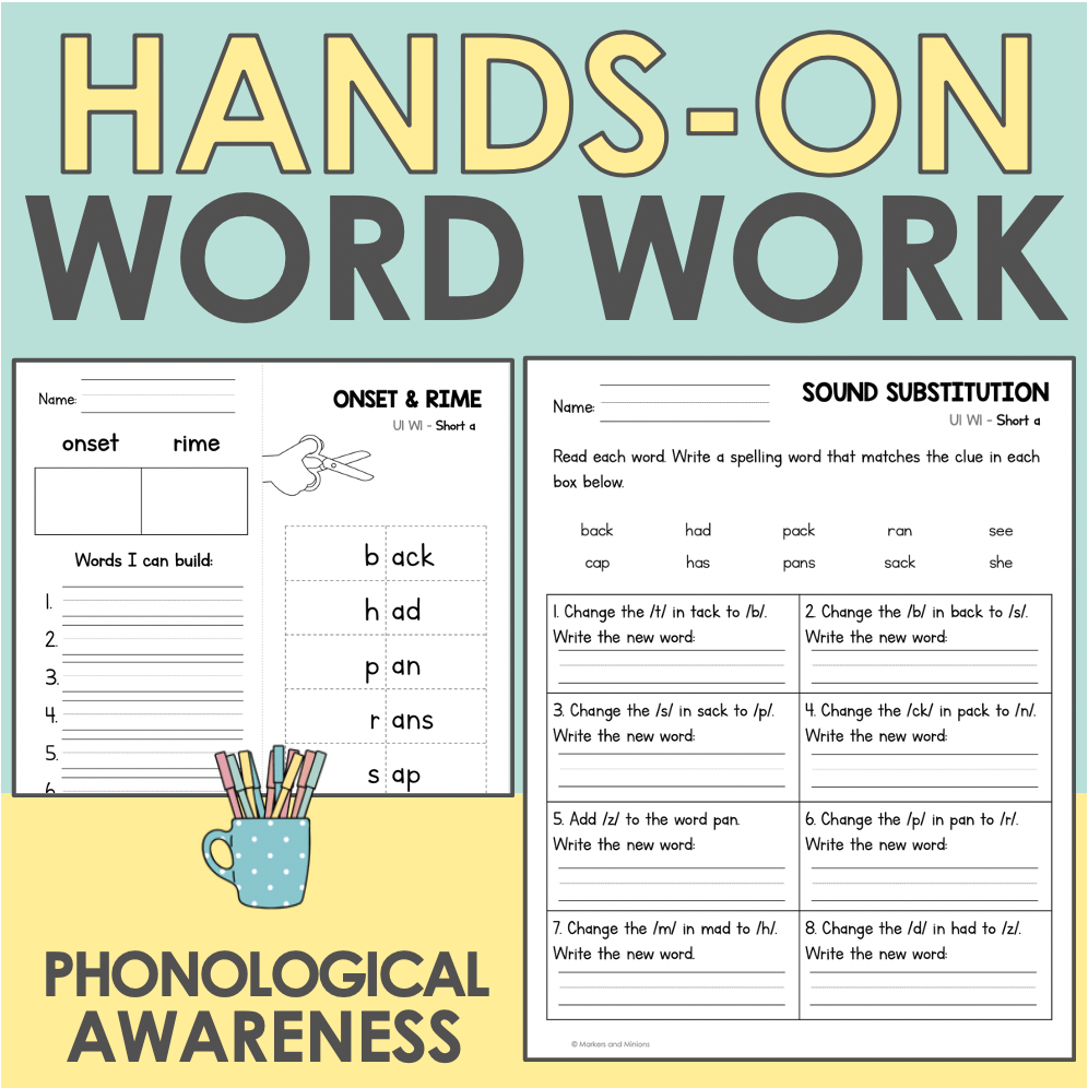 Hands-On Word Work Bundle (CA/National Benchmark Advance, First Grade ...