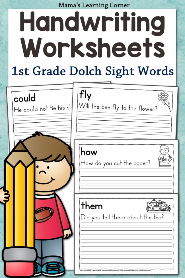 Handwriting Worksheets for Kids: Dolch First Grade Words - Mamas ...