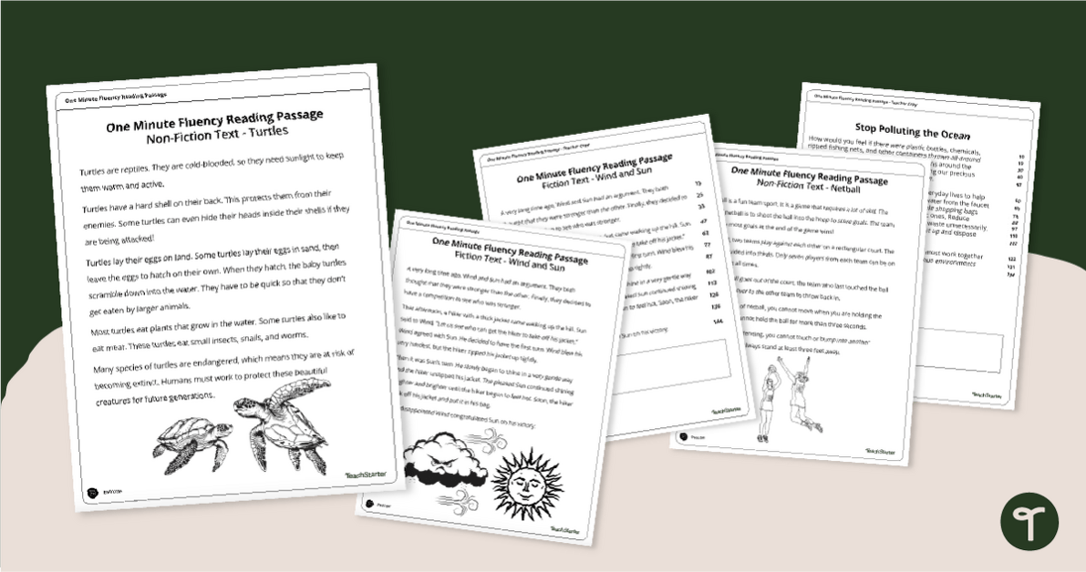 4th Grade Reading Fluency Passages | Teach Starter - Worksheets Library