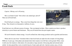 Fossil Fuels Research - Studyladder Interactive Learning Games - Worksheets Library