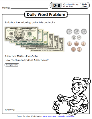 Daily Word Problems (Level D) - Worksheets Library