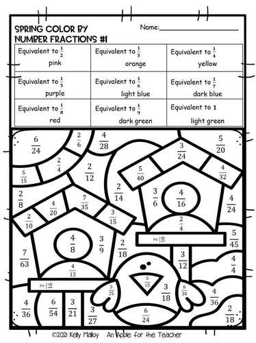 Free fraction coloring worksheet 5th grade, Download Free fraction ...