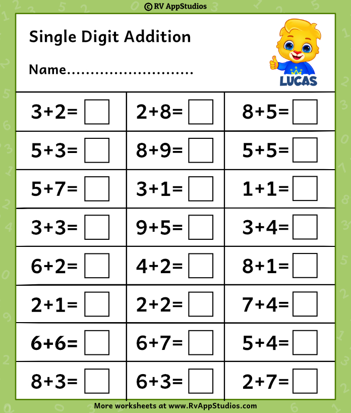 Two Digit Addition Worksheets (Printable 2-Digit Problems) – DIY ...