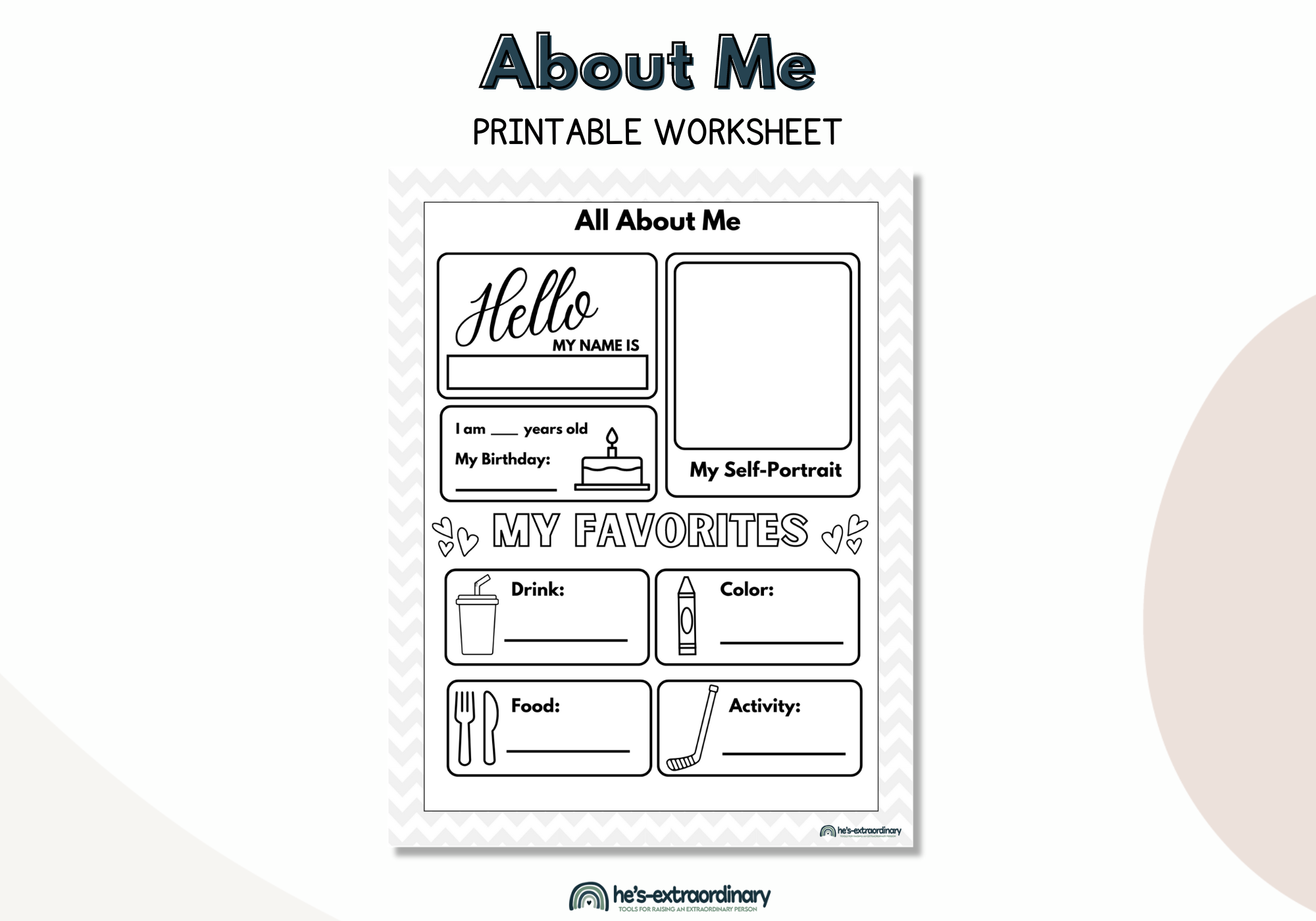 All About Me Worksheet - Worksheets Library