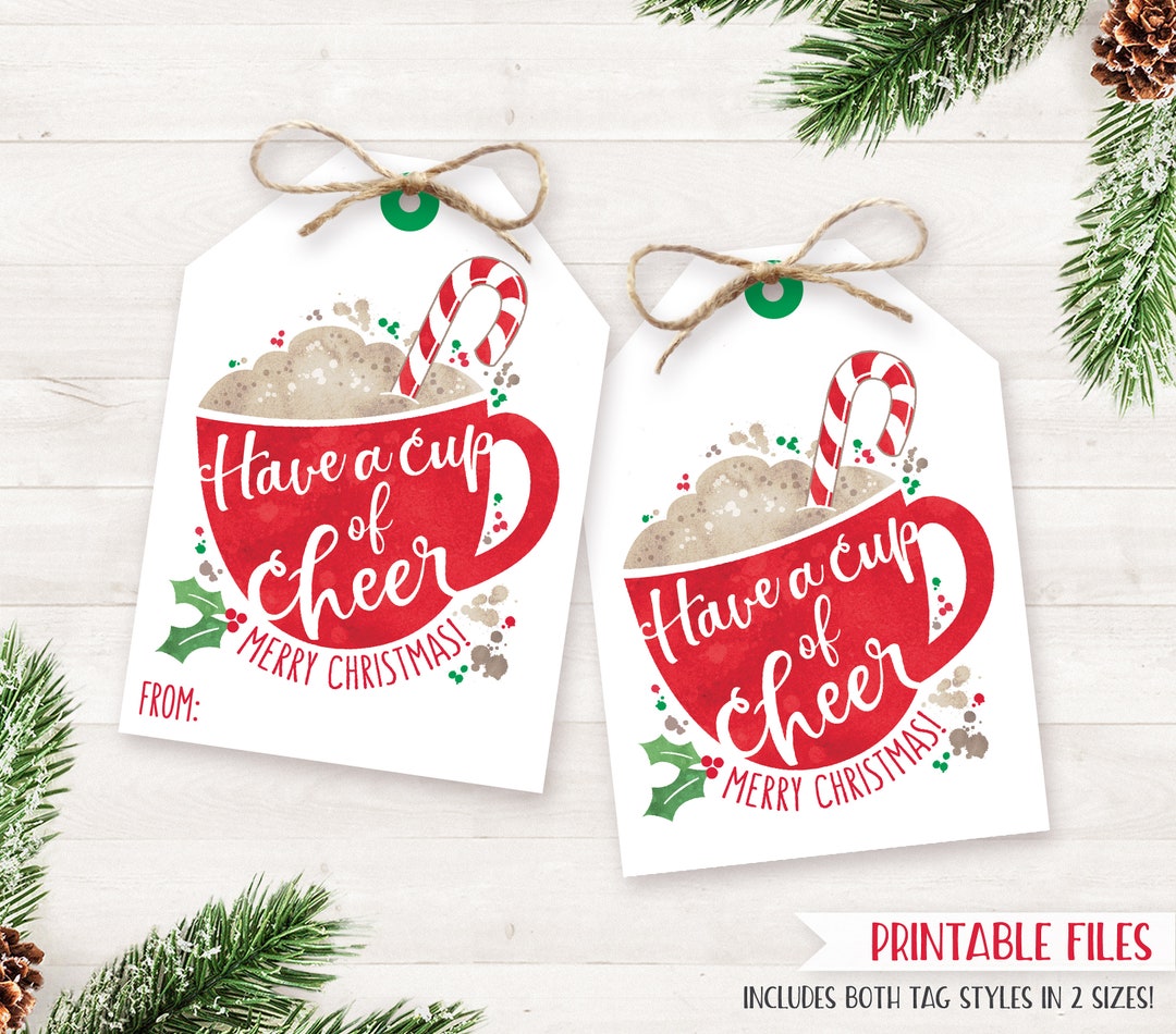 PRINTABLE Christmas Coffee Gift Tags, Teacher Gift Tags Teacher ...
