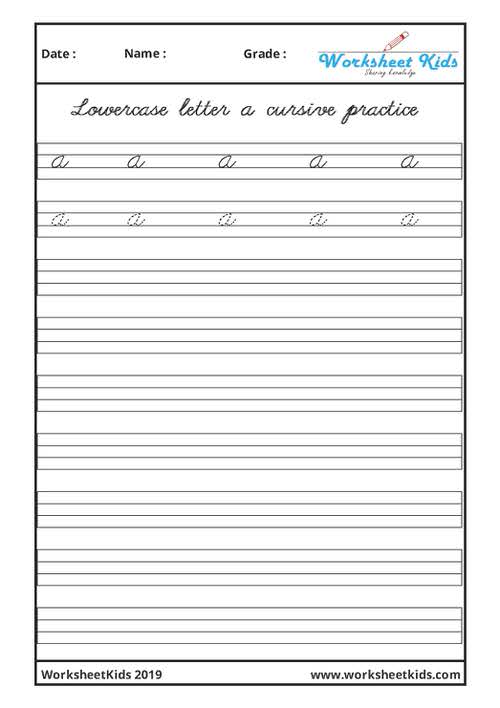 77 Free Printable Cursive Writing Practice Sheets - Worksheets Library
