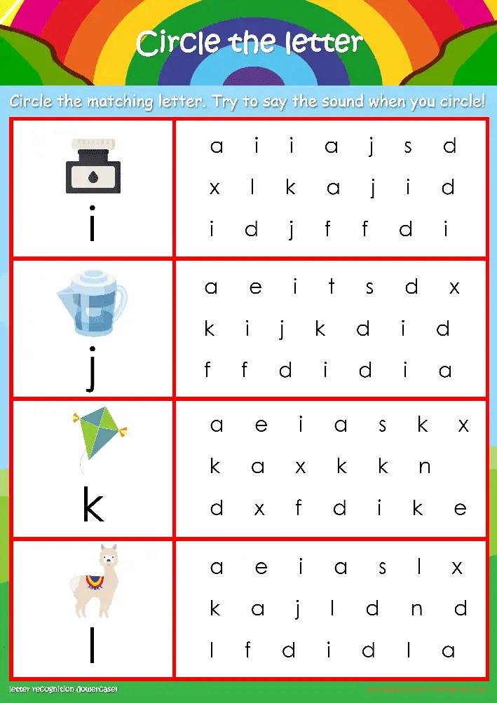 Lowercase Letter Recognition | Worksheet | Education.com - Worksheets Library