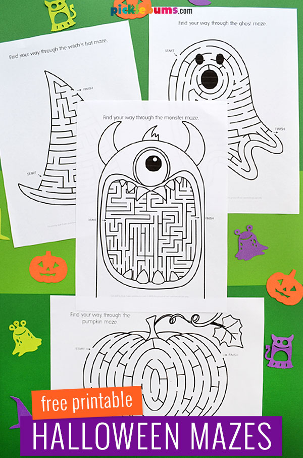 Free Printable Halloween Mazes for Kids - Picklebums - Worksheets Library