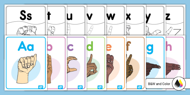 Sign Language Images ASL Alphabet Posters | Twinkl USA - Worksheets Library