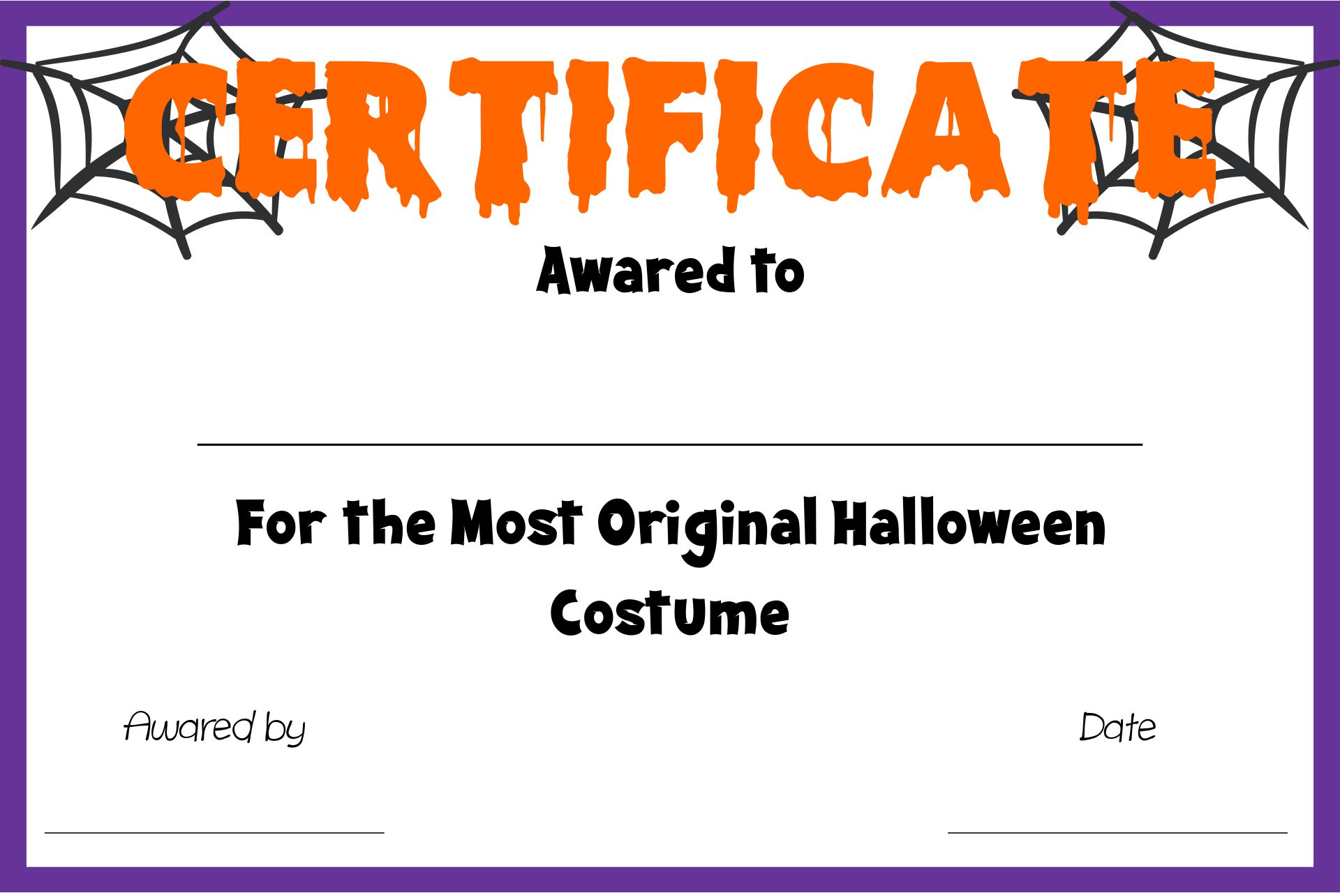 Halloween Awards - 15 Free PDF Printables | Printablee - Worksheets Library