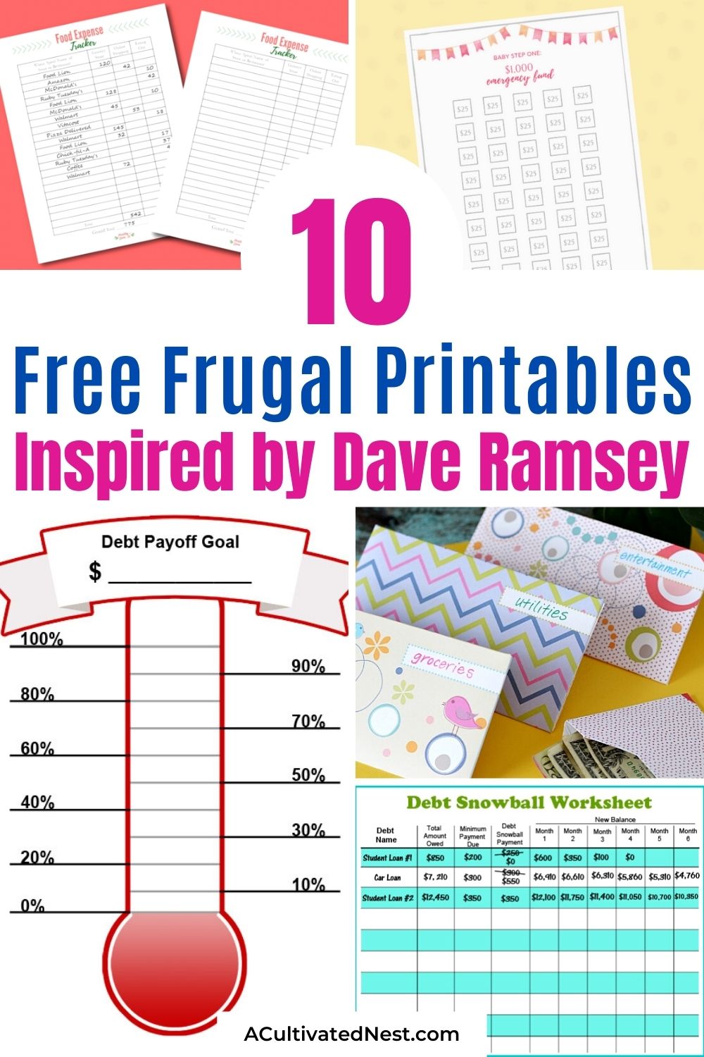 20 Free Budgeting Printables Inspired by Dave Ramsey- A Cultivated ...