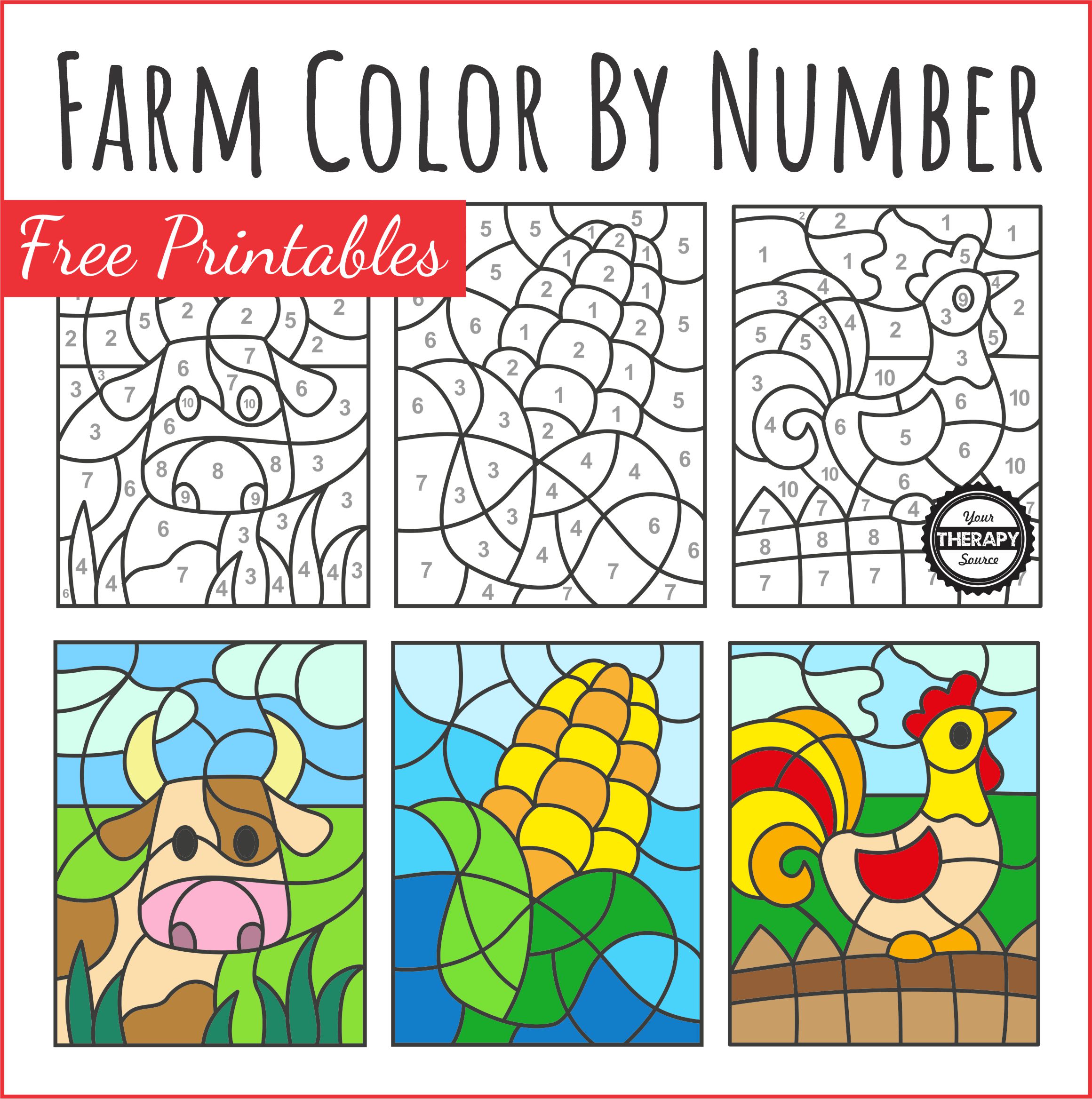 29 free PDF color by number printables - ESL Vault - Worksheets Library