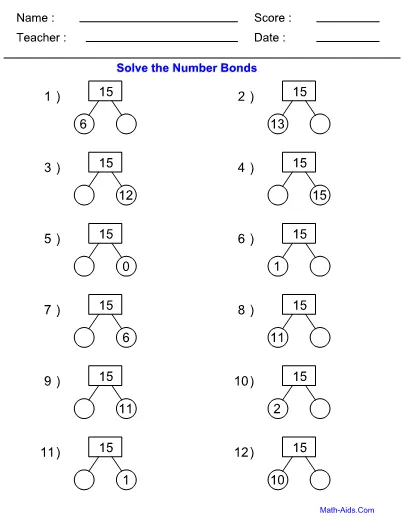 Composing And Decomposing Numbers Interactive Worksheet Edform