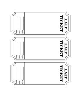 FREE - Exit Ticket Template - Editable - Worksheets Library