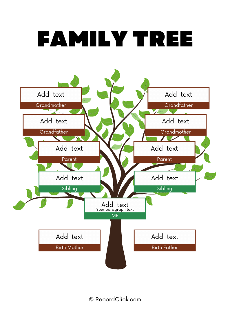 61 Free Family Tree Templates - Printable / Downloadable / Editable ...