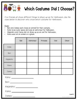 Halloween Logic Puzzles | Printable & Digital | Free | TPT - Worksheets ...