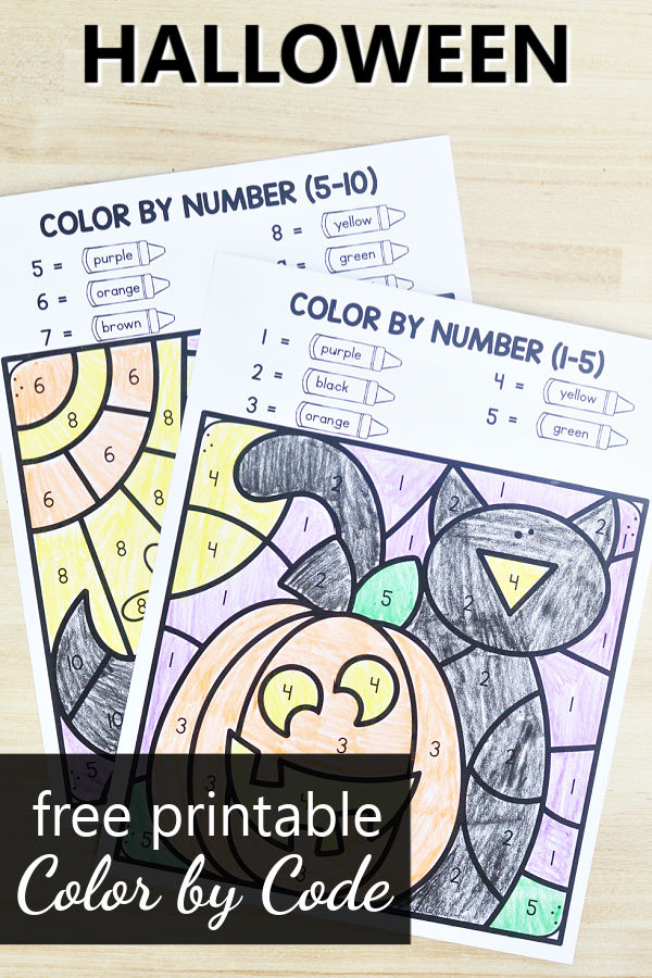 Free Printable Halloween Color by Code Math Activities - Worksheets Library