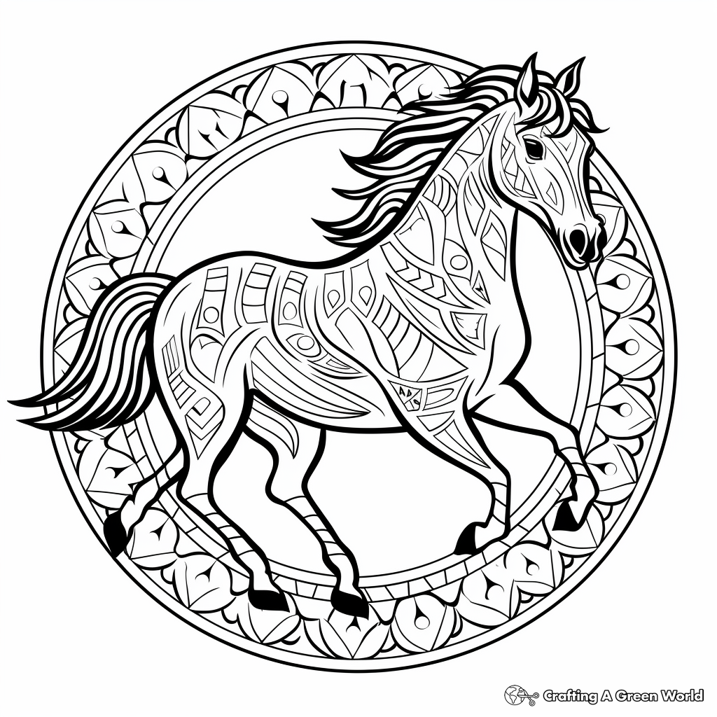 Horse Mandala Coloring Pages Free Printable Worksheets Library Horse Mandala Coloring Pages Free Printable Worksheets Library