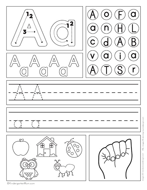 Kindergarten Alphabet Worksheets - Kindergarten Mom - Worksheets Library