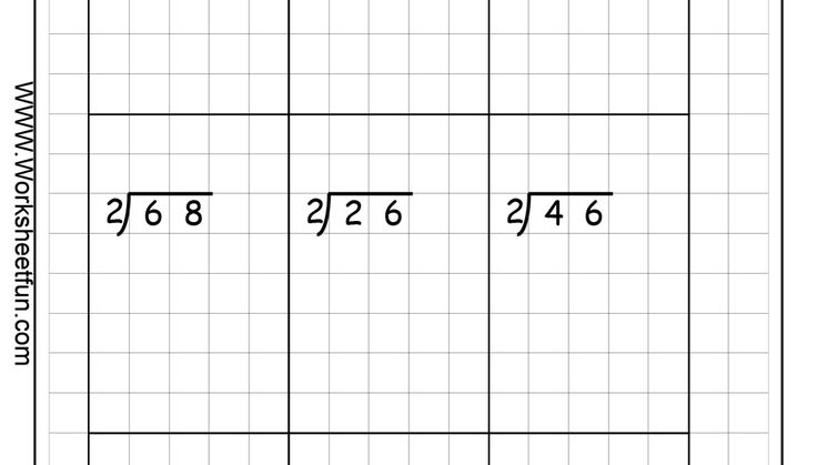 Free free printable long division worksheets on graph paper, Download ...