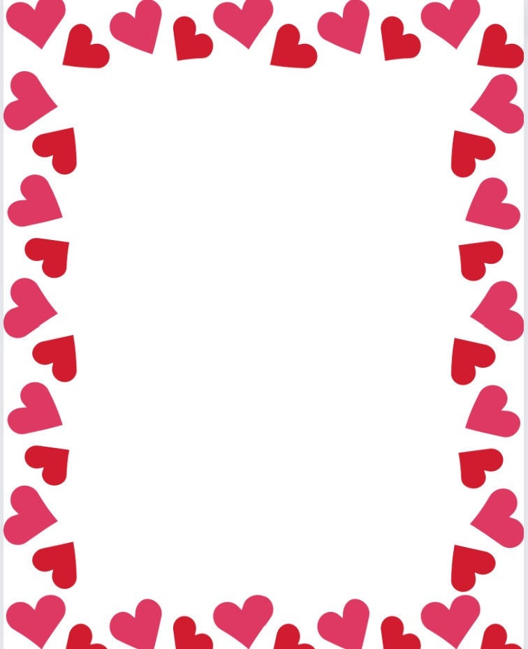 Free free printable love borders, Download Free free printable love ...
