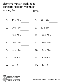 First Grade Math Worksheets - Twisty Noodle - Worksheets Library