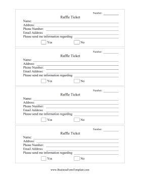Raffle Ticket White Template - Worksheets Library