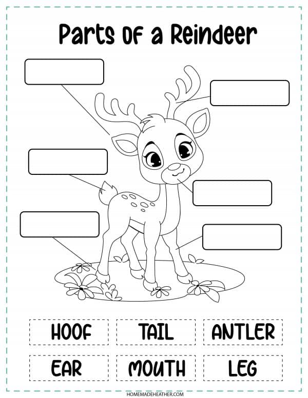 Free Printable Reindeer Ten Frame Kindergarten Worksheets - Worksheets ...