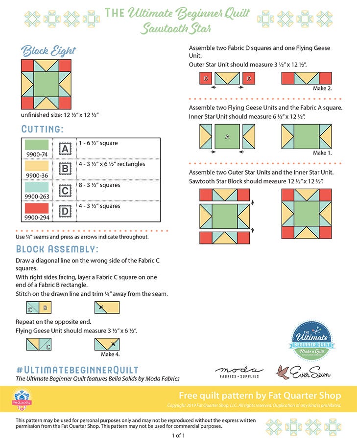 Free Quilt Patterns For Beginners - Easy Free Beginner Quilt ...