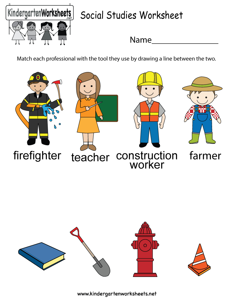 Social Studies Worksheets for Kindergarten (Free Printables ...