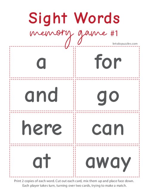 Free free printable word matching games, Download Free free printable ...