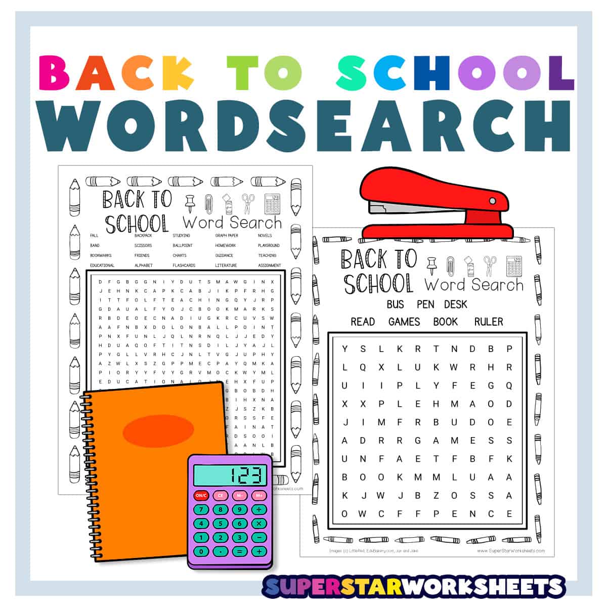 Back to School Word Search - Superstar Worksheets - Worksheets Library