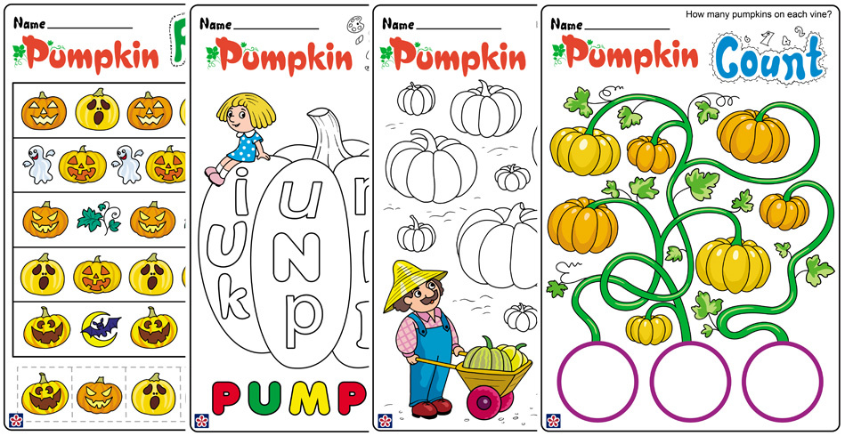 Free Printable Fall Pumpkin Find the Letter Worksheets Activity ...