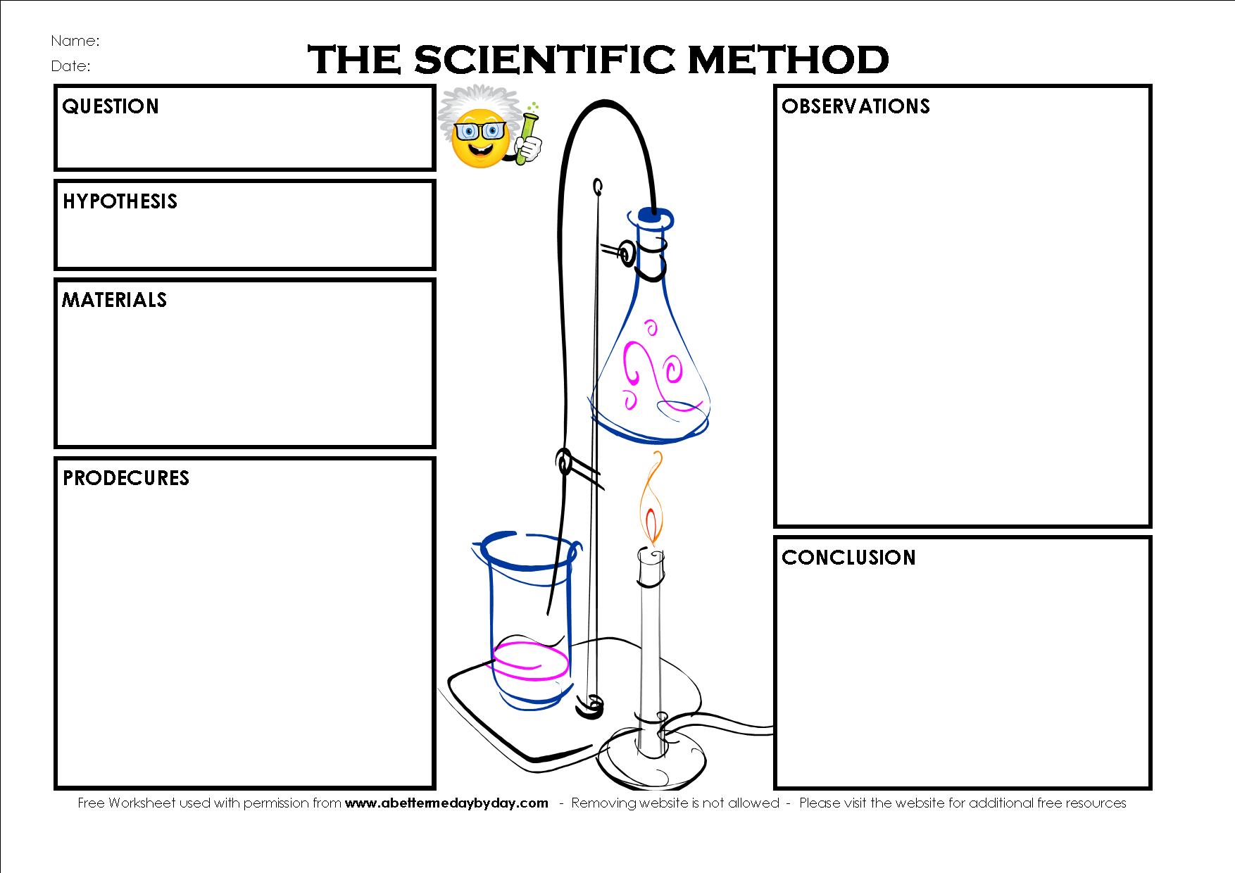 FREE Worksheet: Elementary Level Scientific Method | A Better Me ...