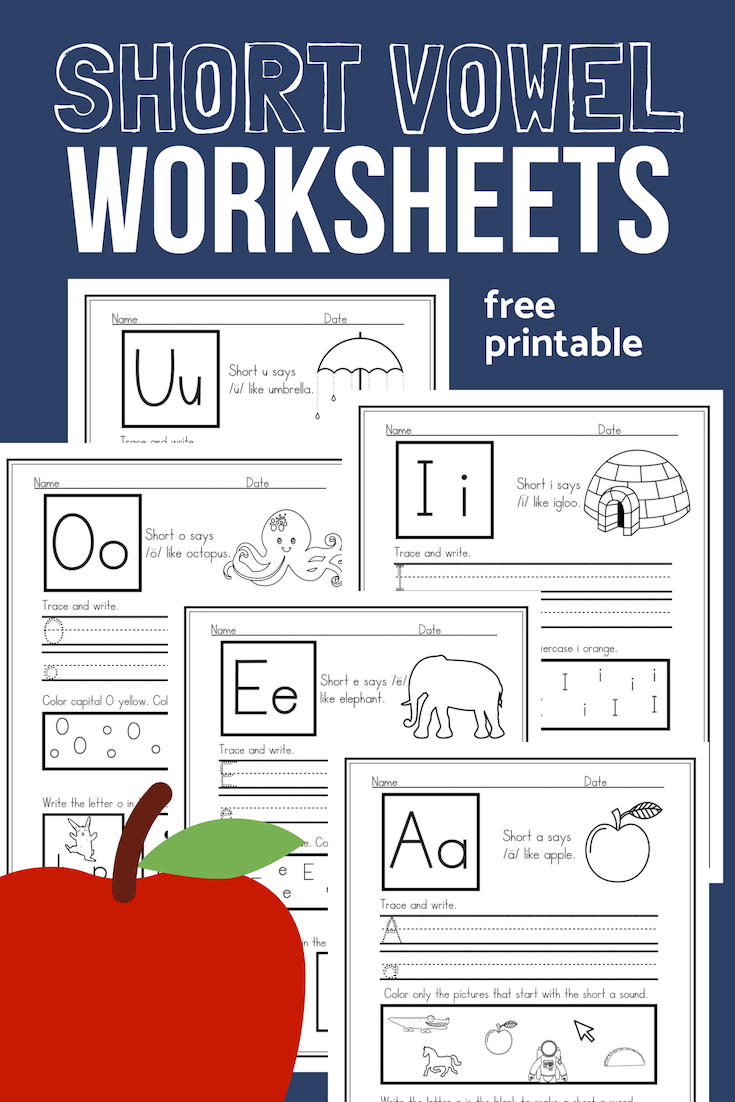 Short Vowel Worksheets - Sample Pack for CVC Phonics Practice ...
