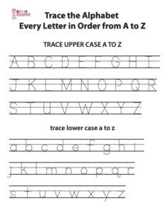 Tracing Letters A-Z PDF - Reading adventures for kids ages 3 to 5 - Worksheets Library