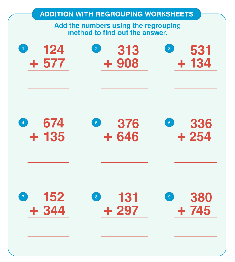 Addition With Regrouping Worksheets| Download Free Printables For Kids ...