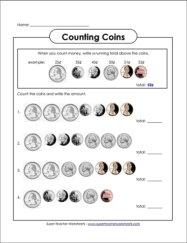 Counting Coins - Worksheets Library