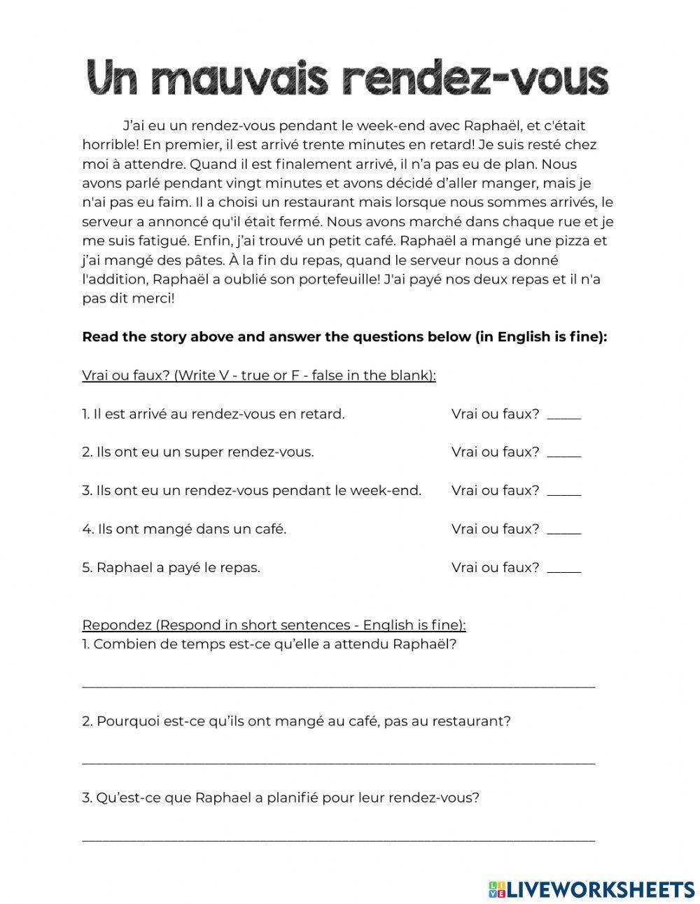 Worksheet In French Prntbl concejomunicipaldechinu gov co Worksheet In French Prntbl concejomunicipaldechinu gov co