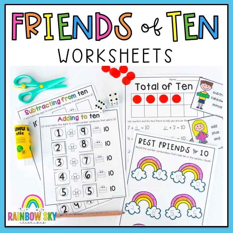 Friends Of 10 Number Pack | Addition And Subtraction To 10 - Worksheets ...