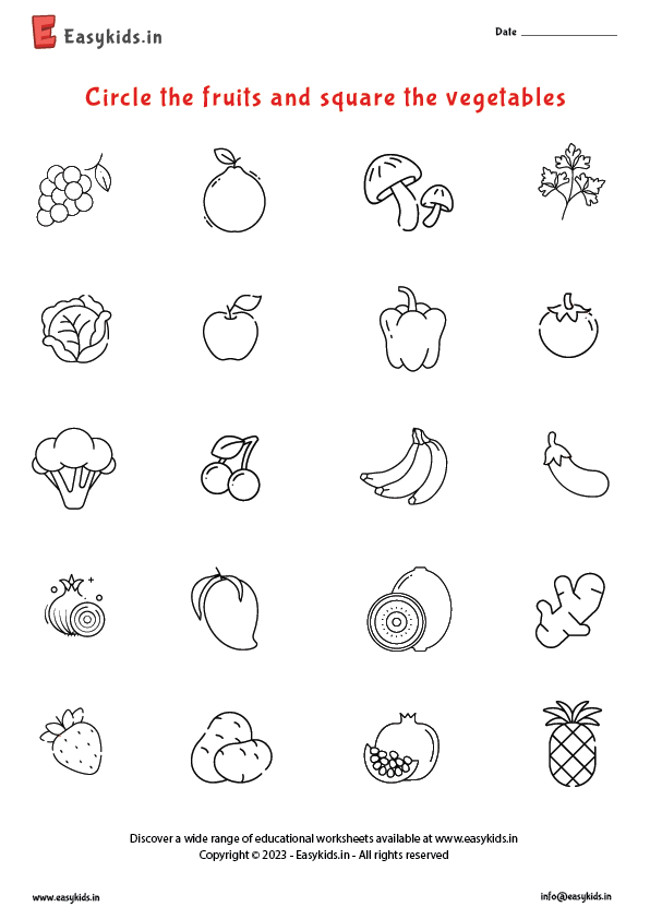 Preschool Fruit and Veggies Coloring Pages (FREE) (2024 ...