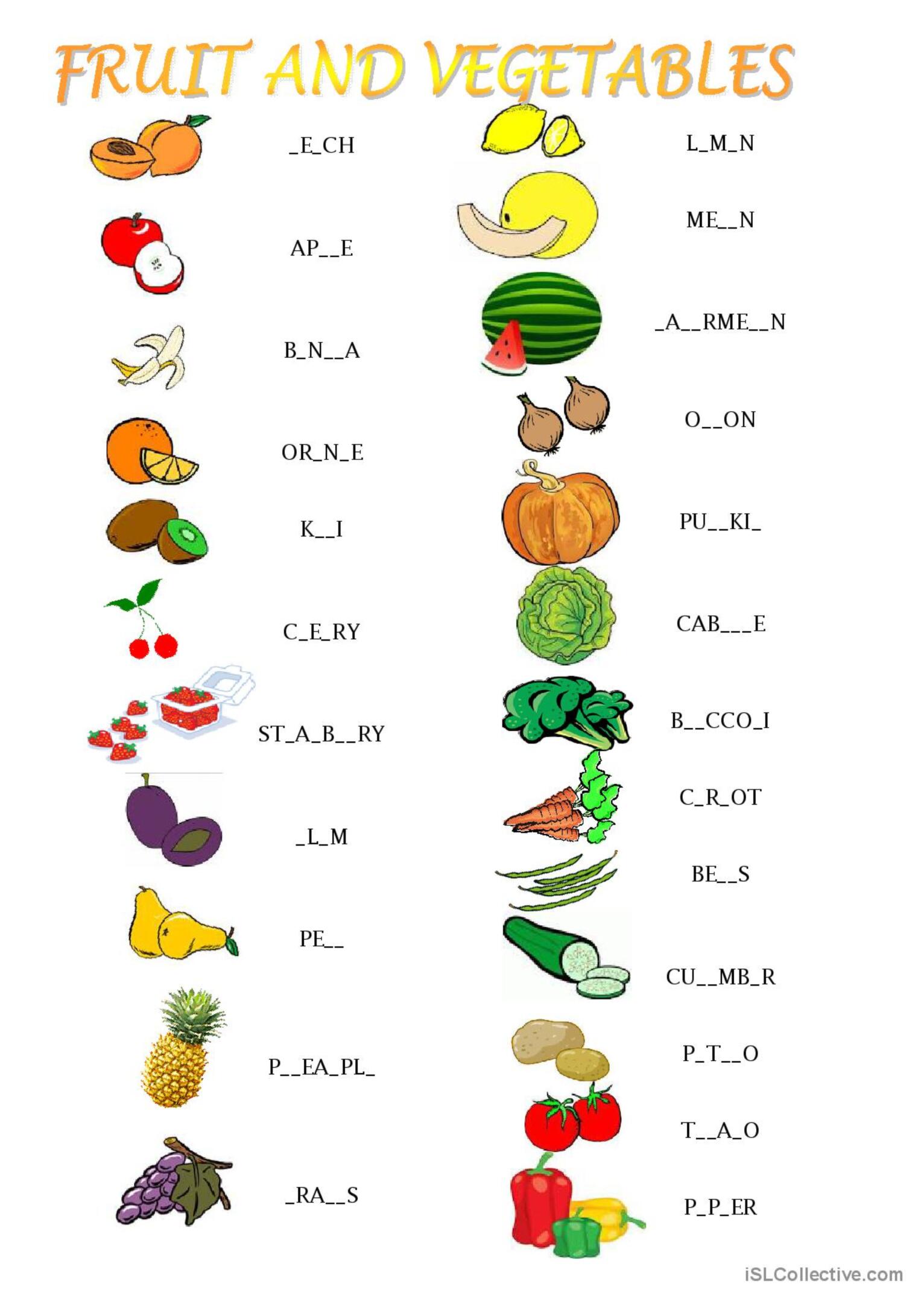 Fruits And Vegetables Worksheet Fruit And Vegetables Activities Fruits And Vegetables Worksheet Fruit And Vegetables Activities