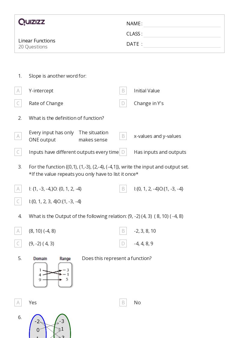 Function Table Worksheets | Function Table & In and Out Boxes ...